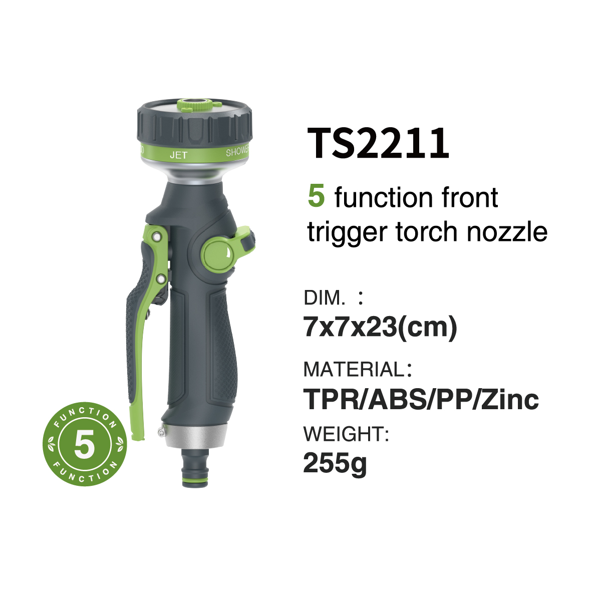 China 5 function front trigger torch nozzle Suppliers, Factory -Cixi ...