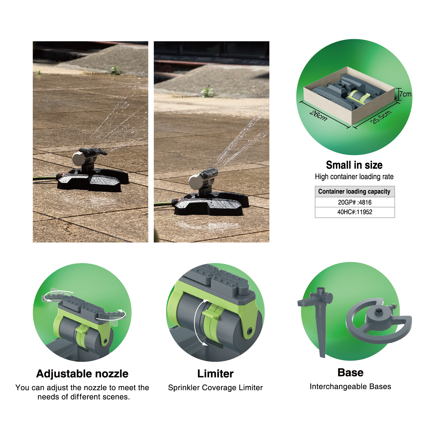 China Transformers sprinkler with H base TS1091 Suppliers, Factory ...